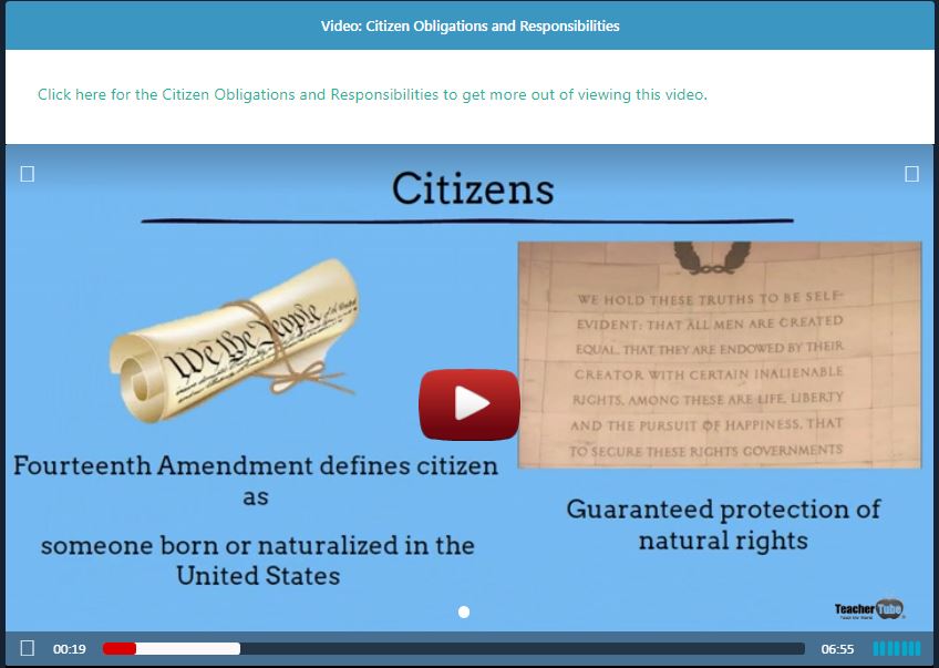 Citizen Obligations and Responsibilities - CIVICS RENEWAL NETWORK